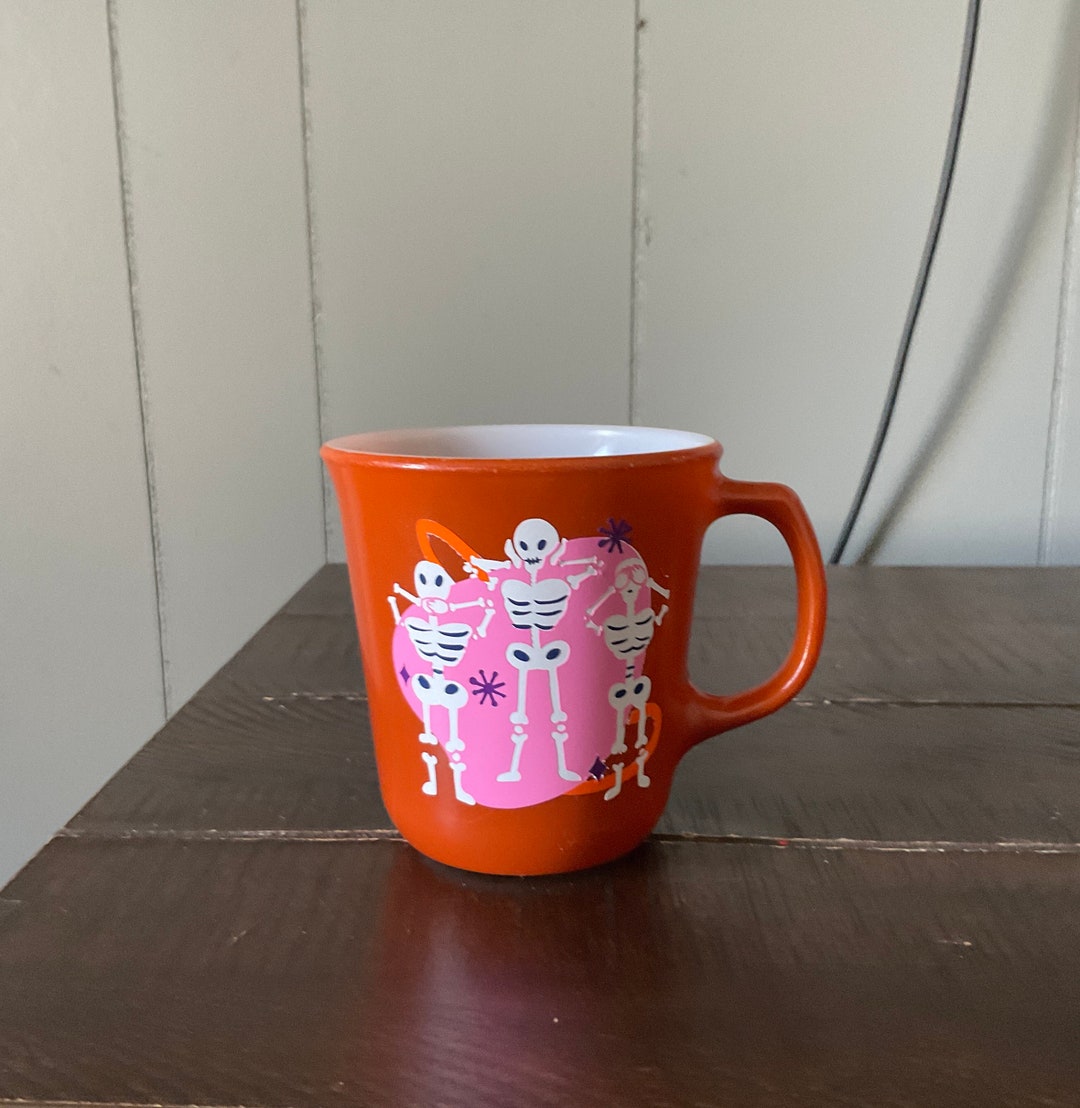 MCM Skeleton Halloween Pyrex Decal - Etsy