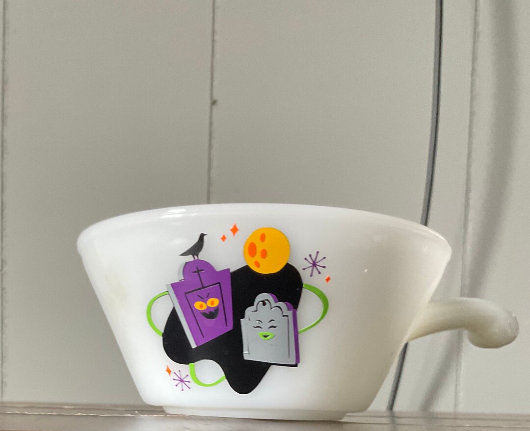 MCM Graveyard Halloween Pyrex Decal - Etsy