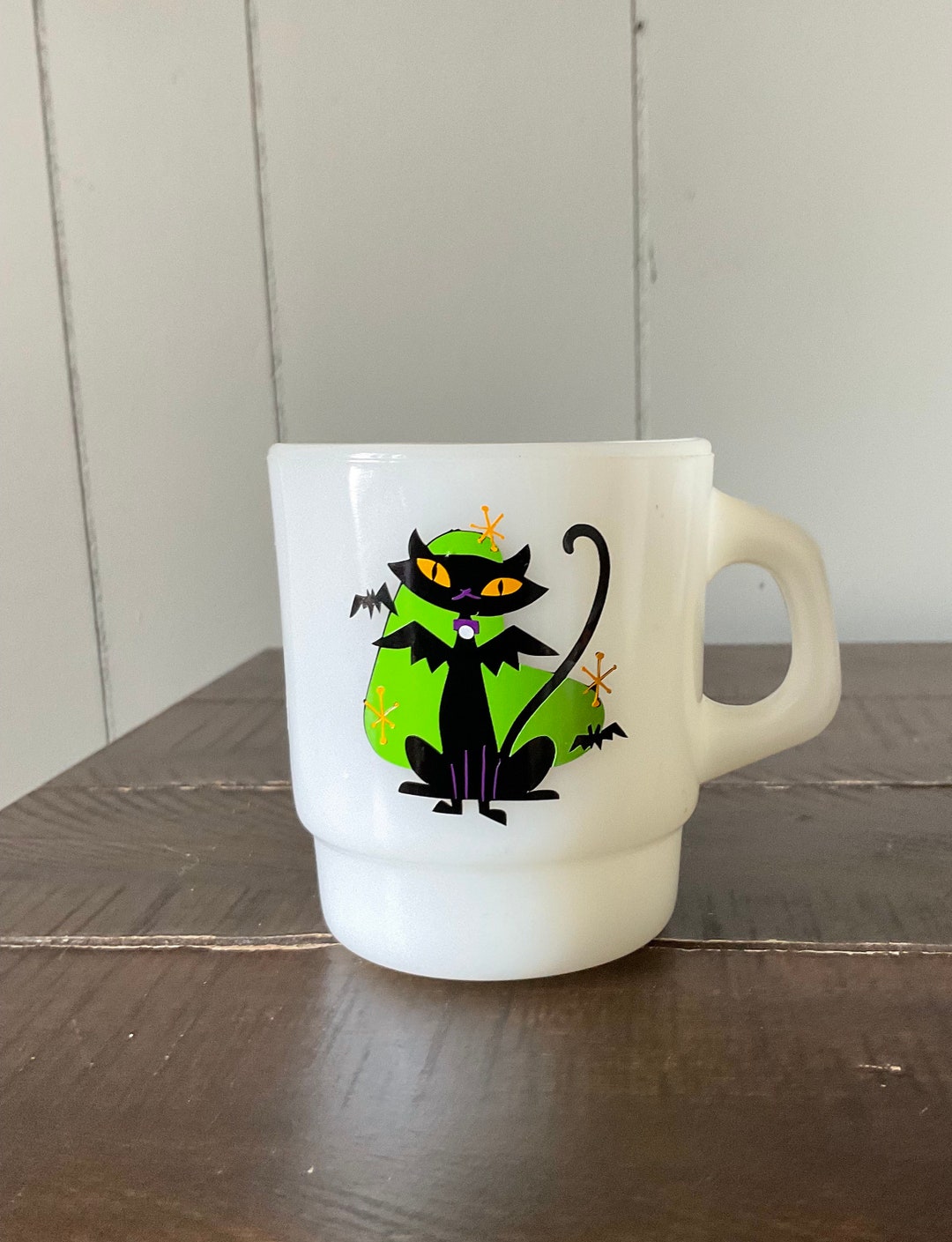 MCM Halloween Batty Cat Pyrex Decal - Etsy