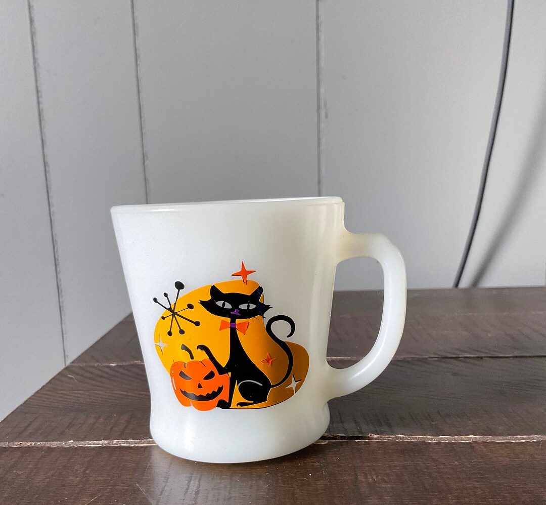 MCM Cat Pumpkin Halloween Pyrex Decal - Etsy