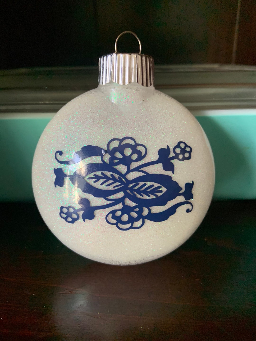 Old Town Blue Pyrex Inspired Ornament - Etsy