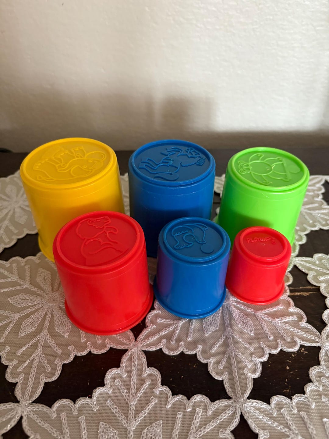 Vintage Playskool Nesting Stacking Cups 6 Pieces - Etsy