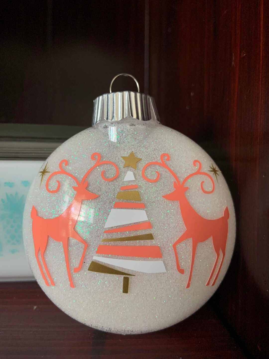MCM Deer Christmas Ornament - Etsy