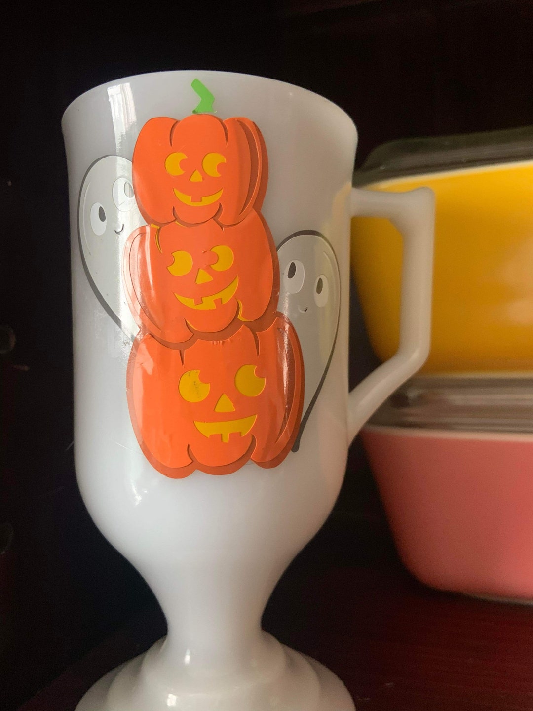 Cute Ghost Pumpkin Pyrex Decal - Etsy