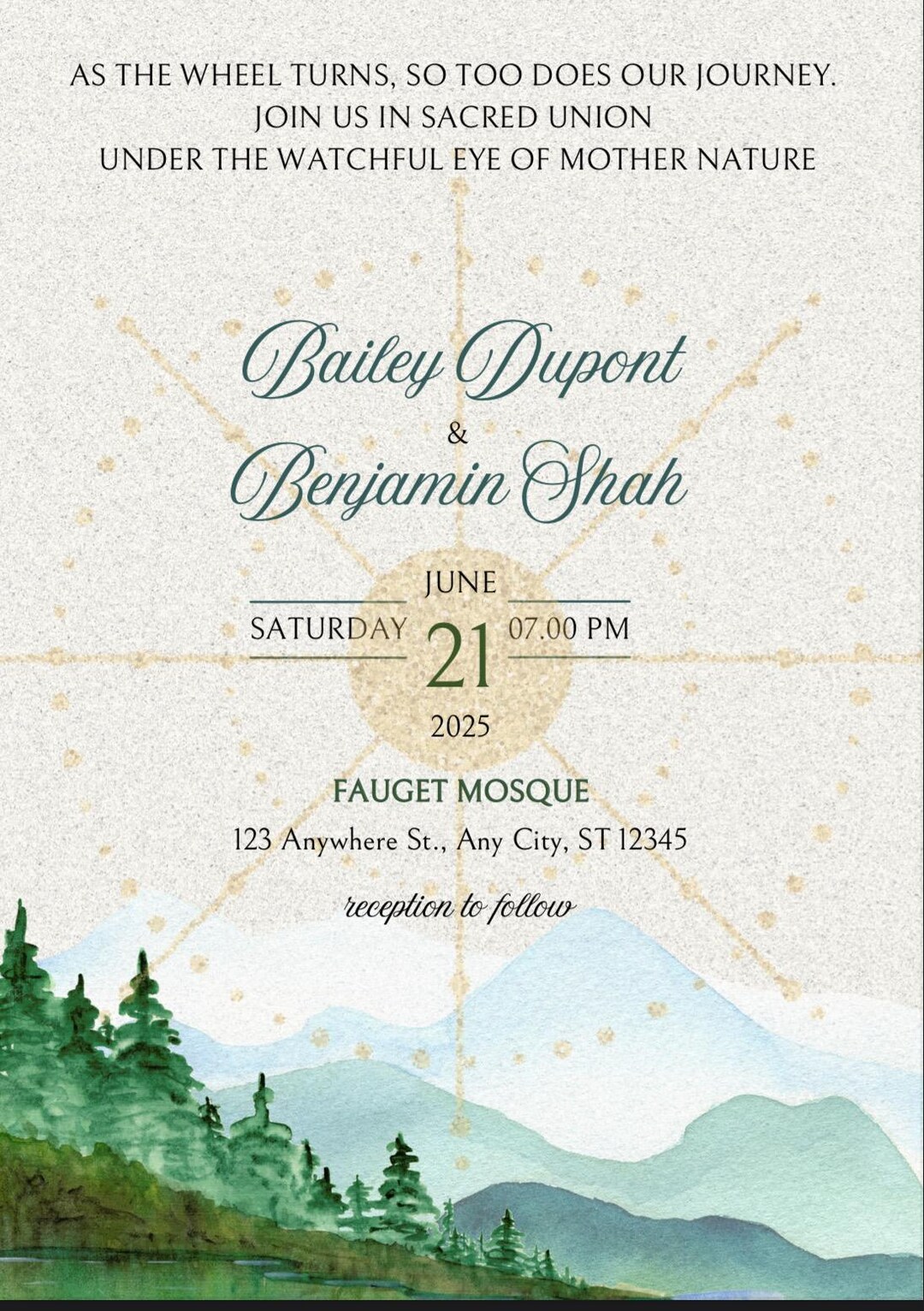 Customizable: Pagan/nature-based Wedding Invitation - Etsy