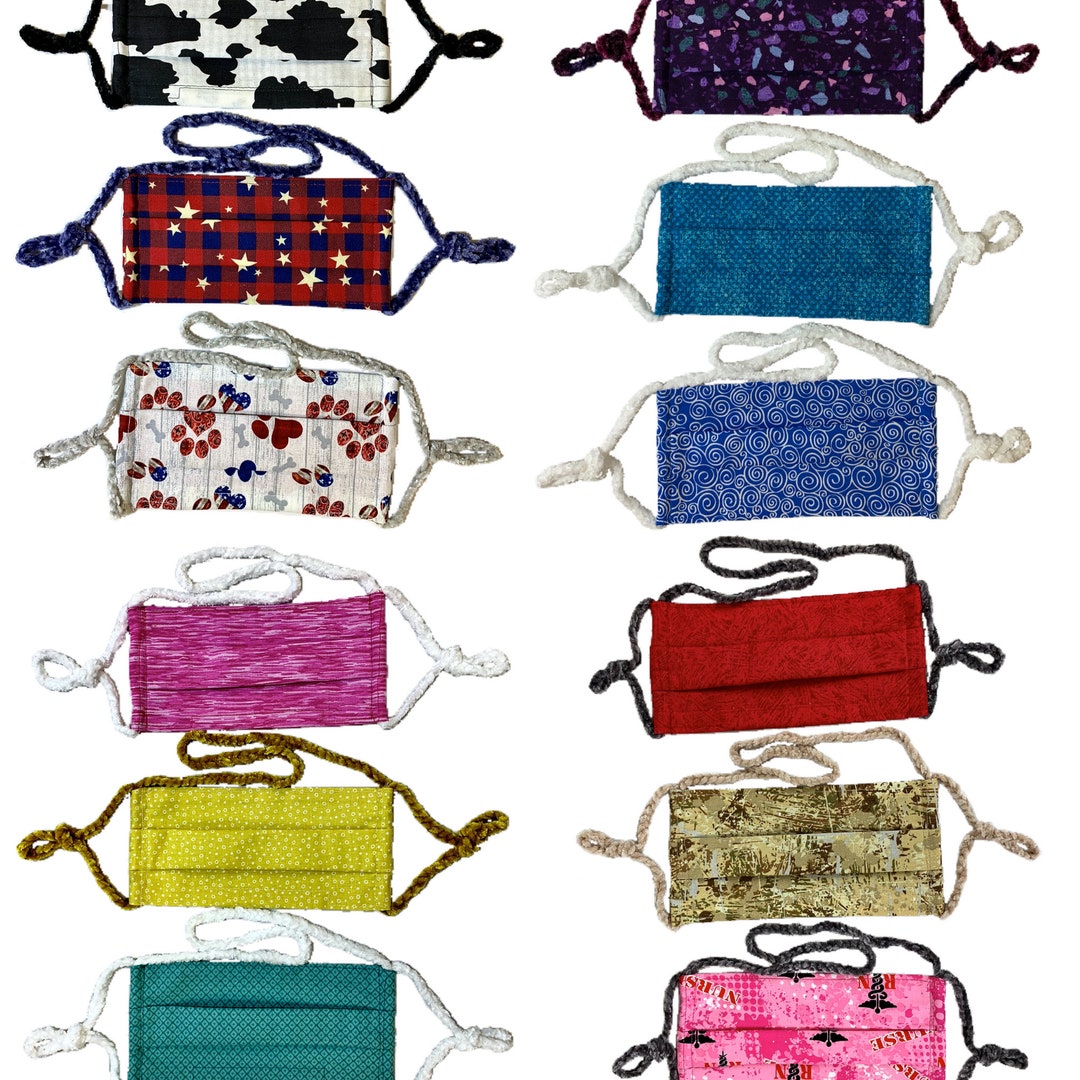 Face Masks Assorted Patterns Reusable, Washable, Filter Pocket, Neck ...