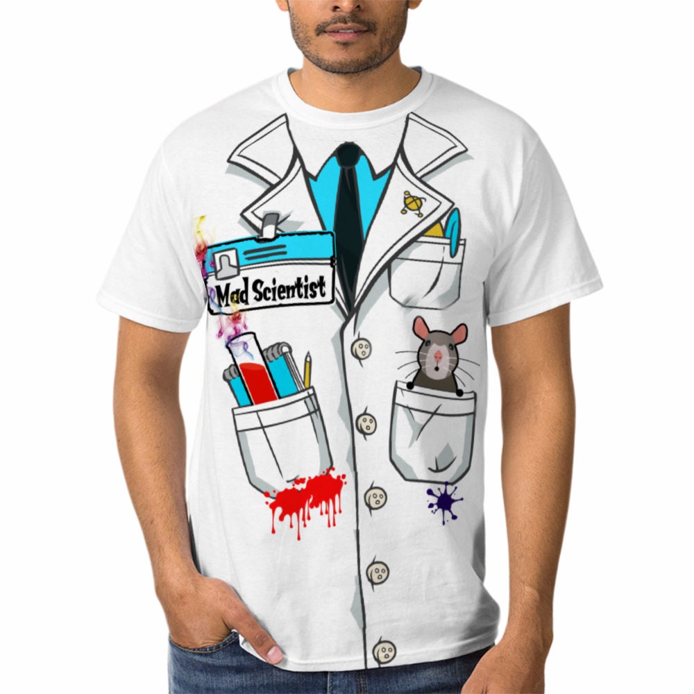 Mad Scientist Laboratory Technicians Lab Coat Funny Design Custom ...