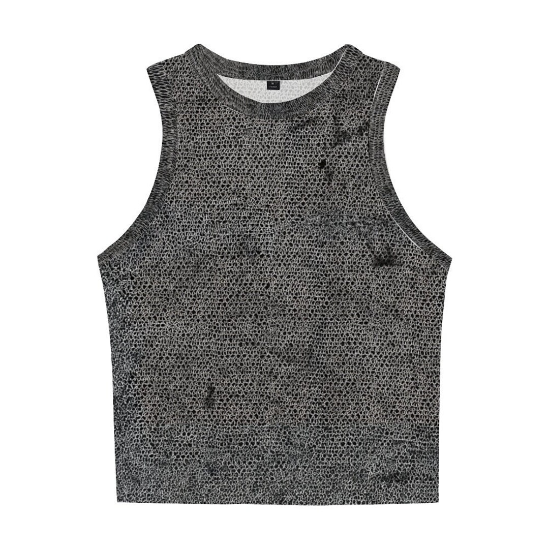 Chain Mail Shirt, Mock Chainmail Cosplay Women's Tank Top, Medieval ...