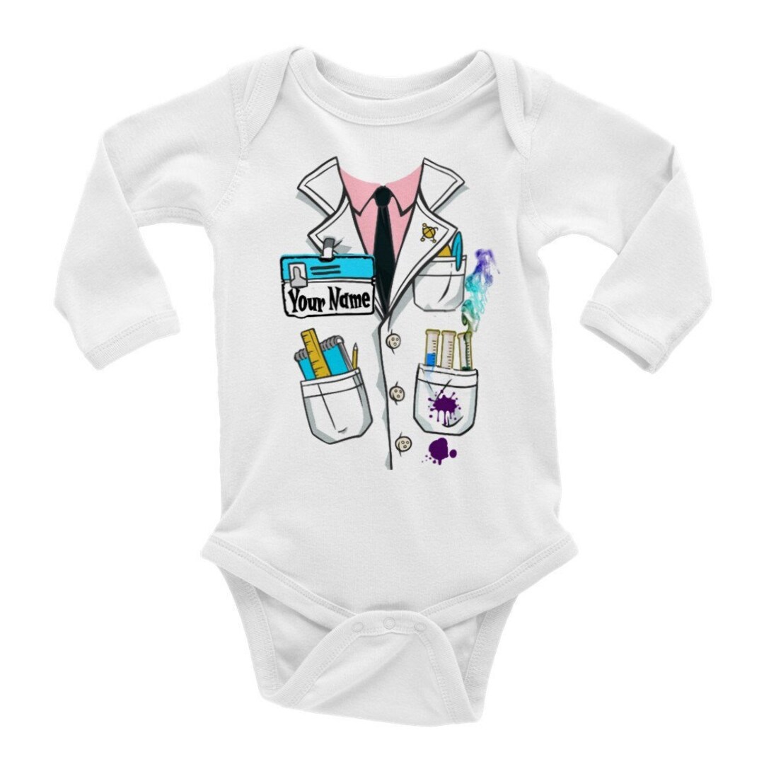 Customisable Name Tag Scientist Chemist Lab Coat With Pink Shirt ...