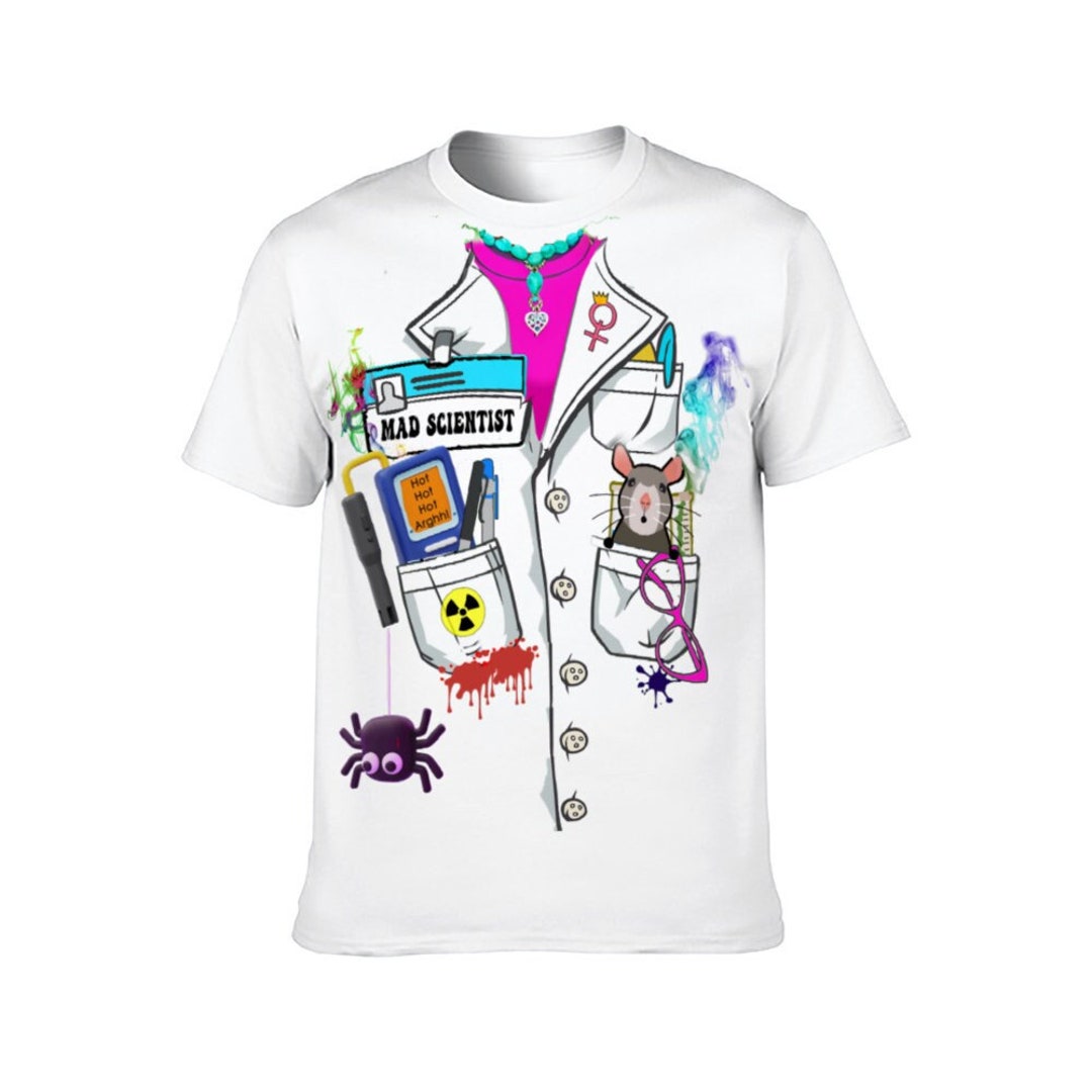 Women Mad Scientist Lab Coat T-shirt, Women in Science Shirt, Woman Mad ...