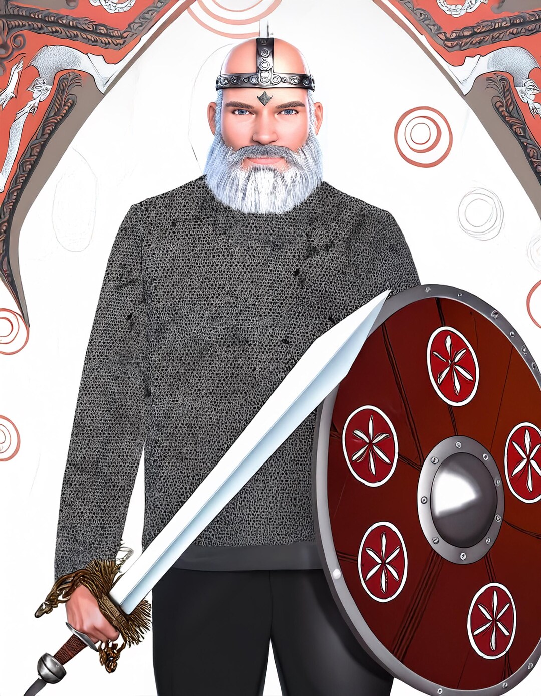 Chain Mail Sweatshirt, Medieval Knight Chainmail Cosplay Top, Fantasy ...