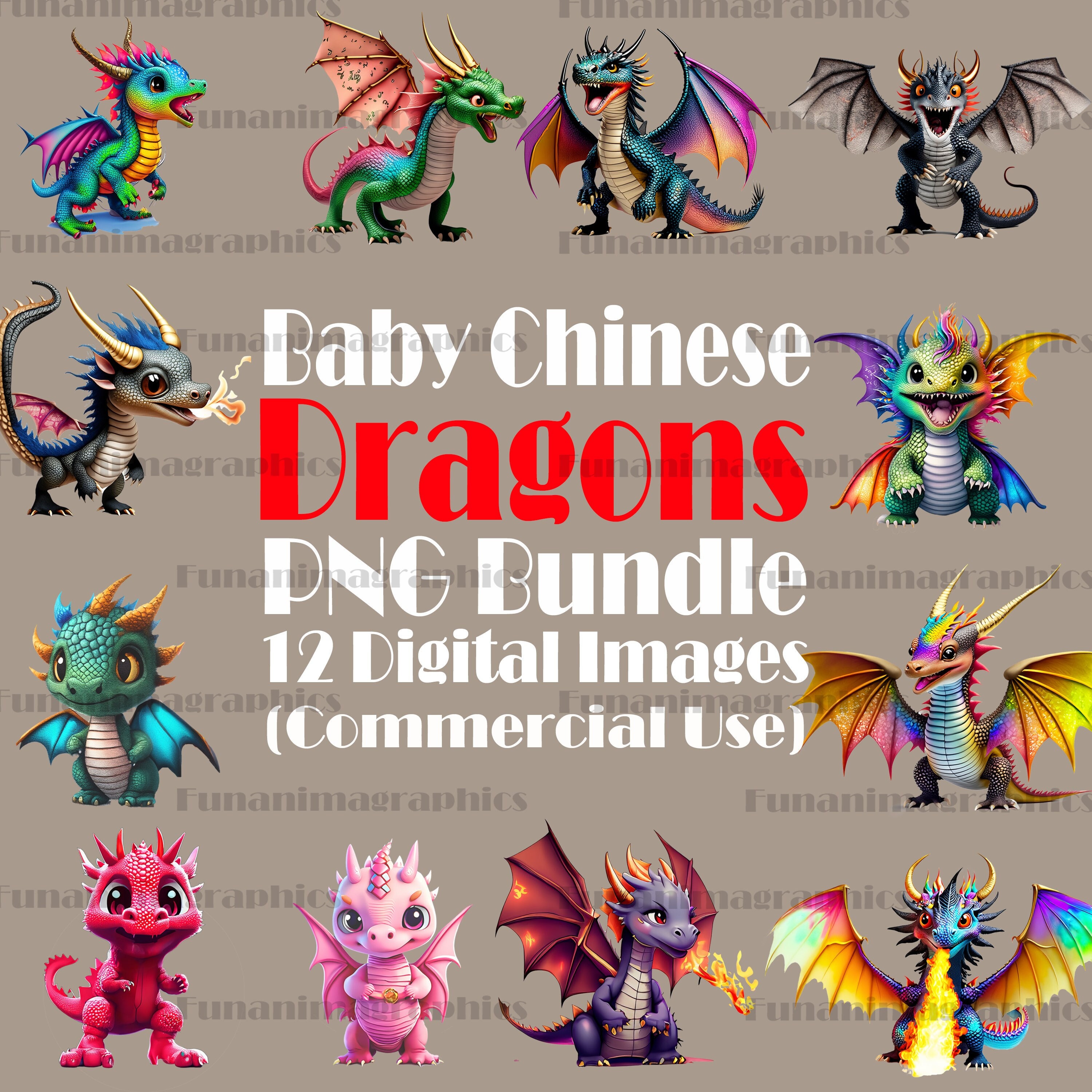 Chinese Baby Dragon PNG Transparent Background, Dragon Digital Download ...
