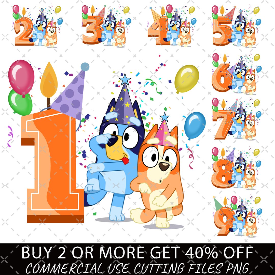 Bluey Birthday Png, My Birthday Png, Birthday Party Png, Birthday Gifts ...