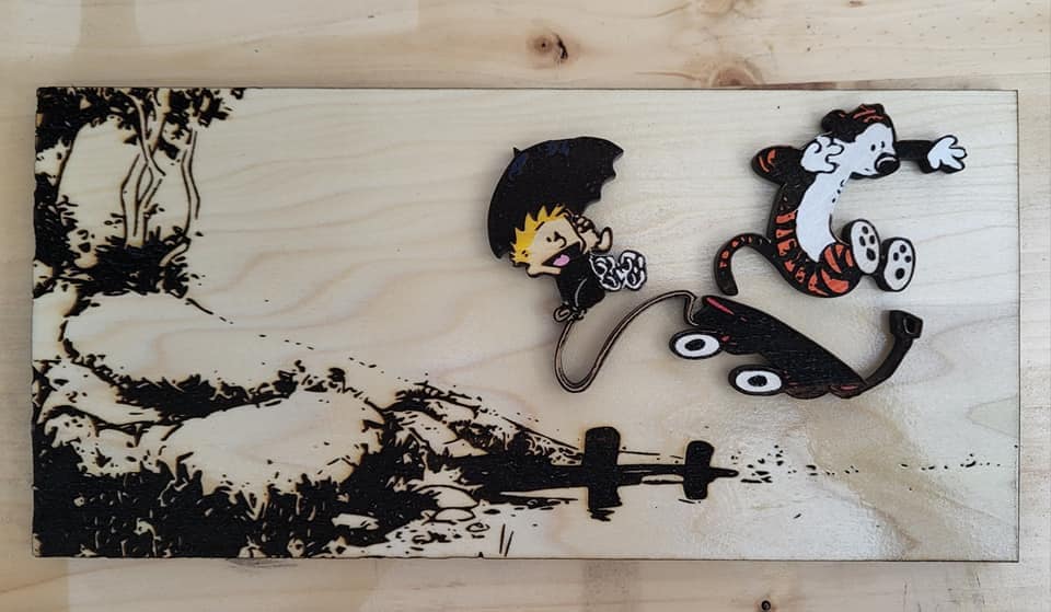 Calvin and Hobbes Wagon Ride SVG File - Etsy