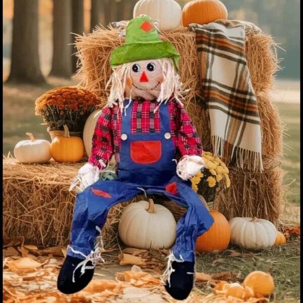 Sitting Scarecrow - Etsy