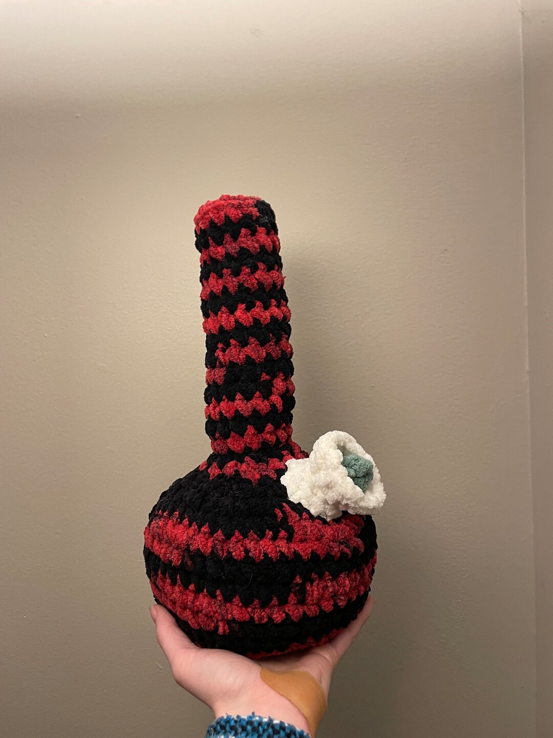 Crochet Bong black and Red - Etsy