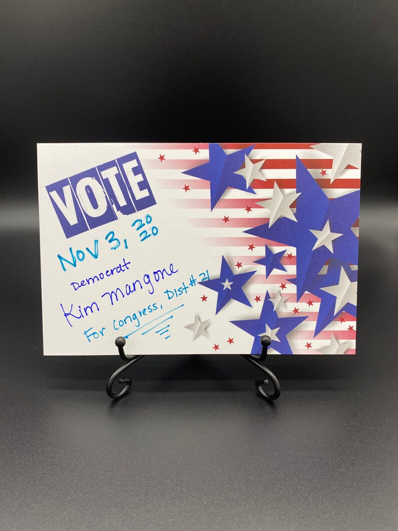 Vote Stars and Stripes, Blue Wave Postcard, Postcards to Voters, Fill ...