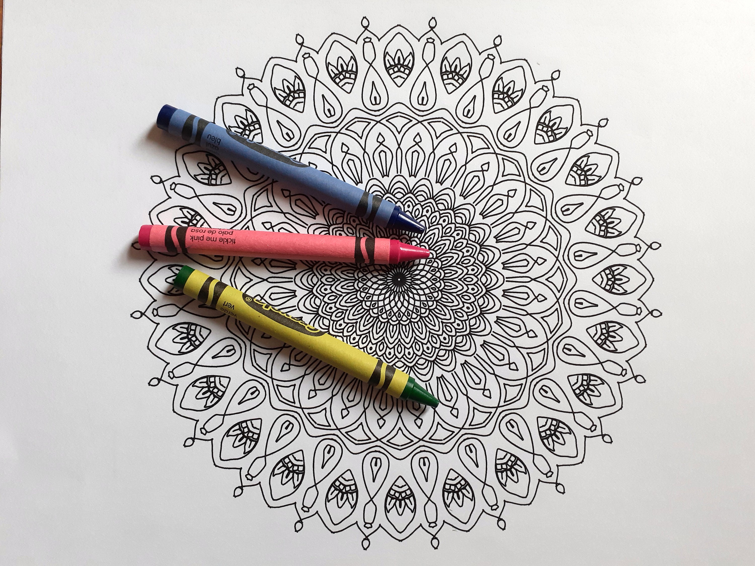 Mandala Coloring Book, Digital Coloring Pages for Adults and Kids ...