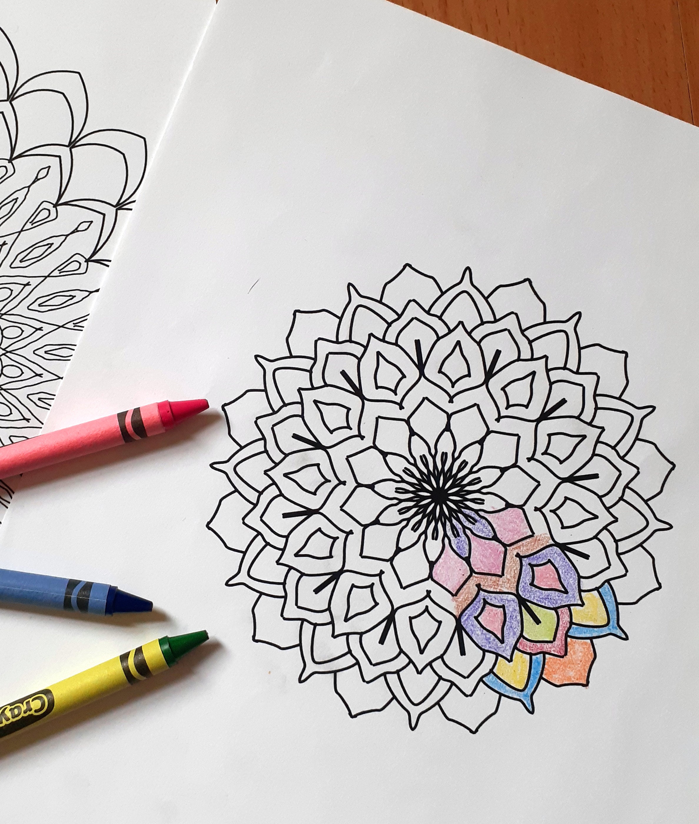 Mandala Coloring Book, Digital Coloring Pages for Adults and Kids ...
