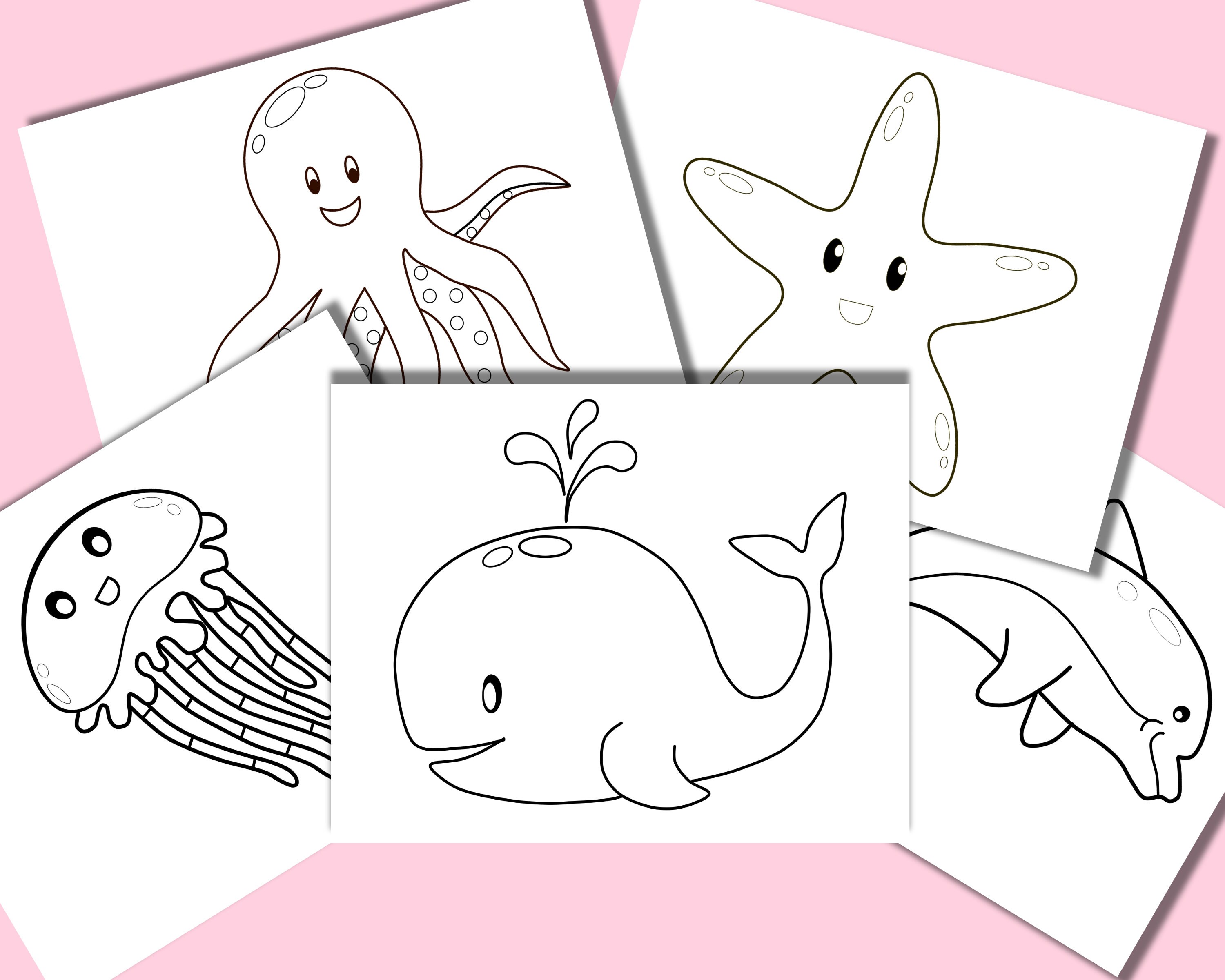 Ocean Life Coloring Pages Preschool Alphabet