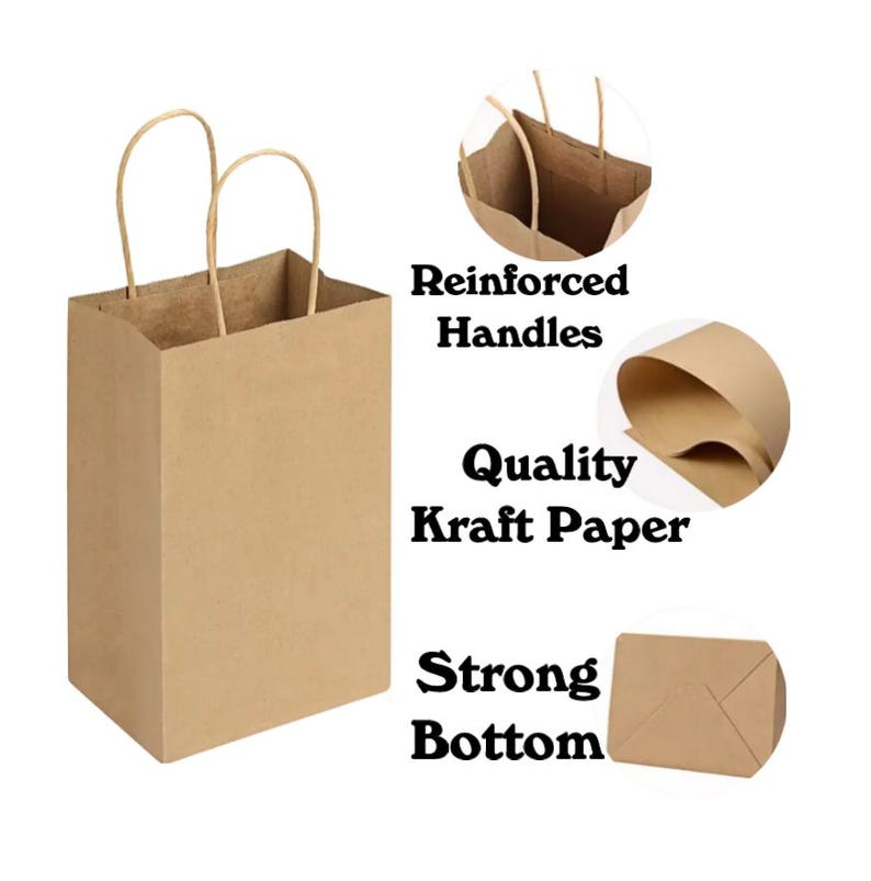 Custom Brown Paper Gift Bag, Personalized Party Favors, Designer Group ...