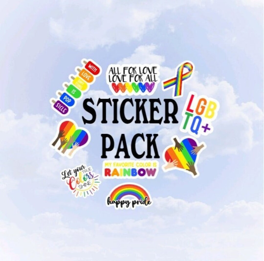 Pride Sticker Pack LQBTQ Stickers Gay Pride Sticker - Etsy