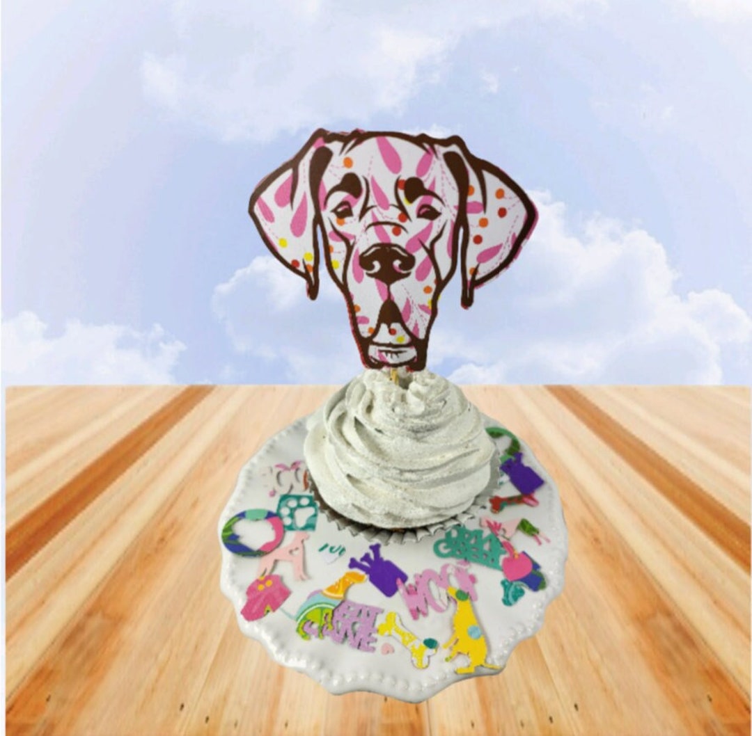 Great Dane Birthday Party Décor, 1500 Piece Paper Confetti, Dog Cupcake ...