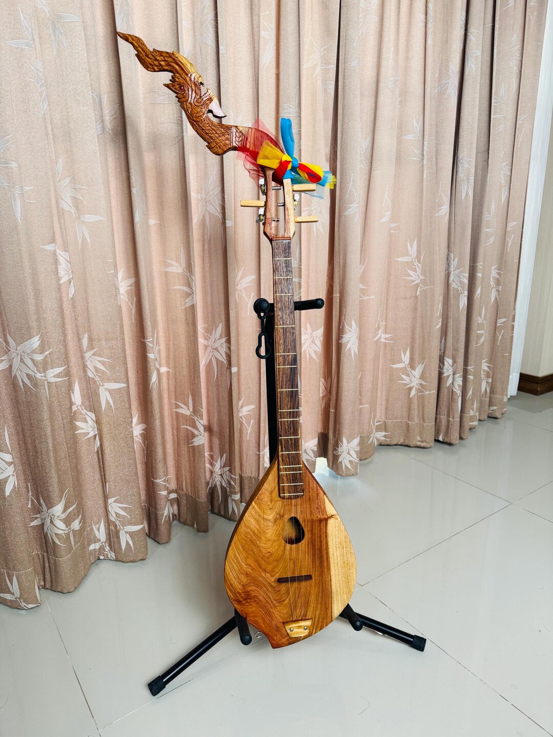 Traditional Isaan Lao Thai Music Instrument Phin Lute Guitar Acoustic ...