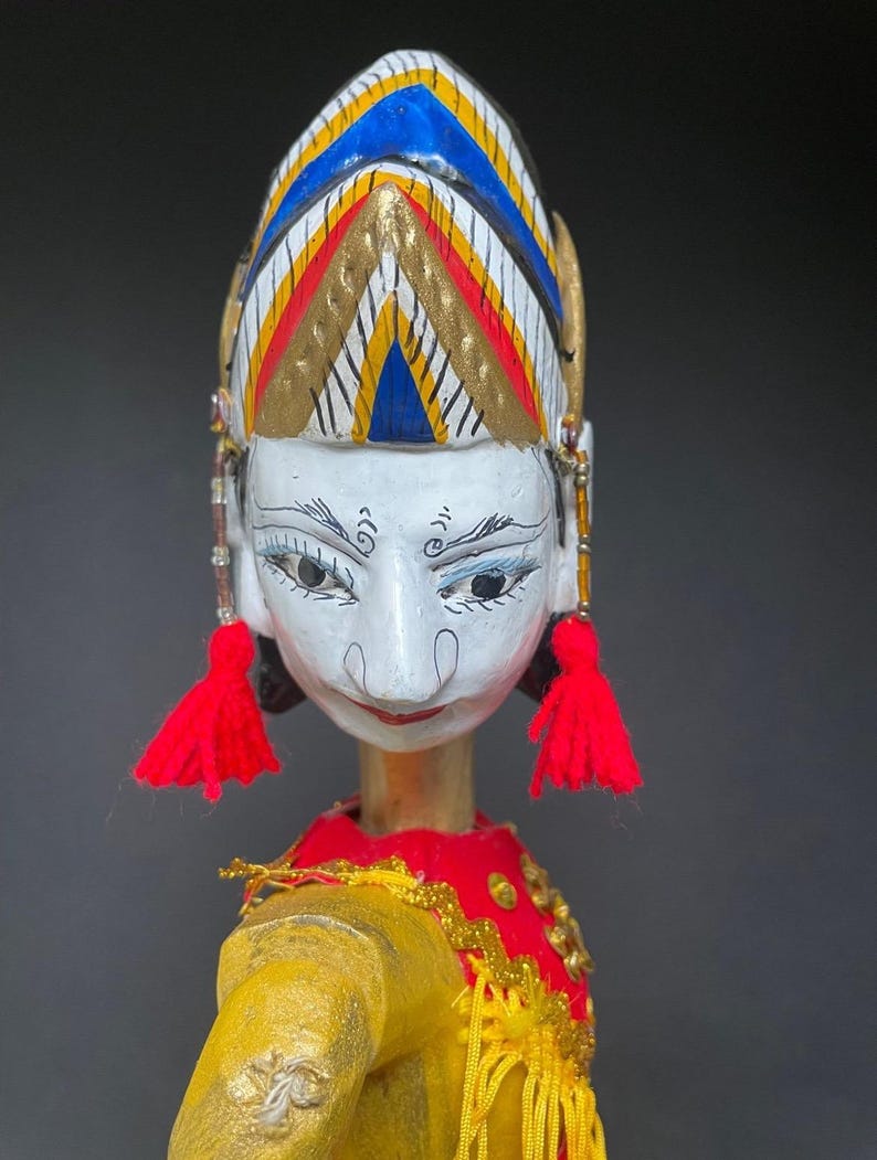 Handmade Indonesian Puppet Wayang Kulit Asian Art - Etsy