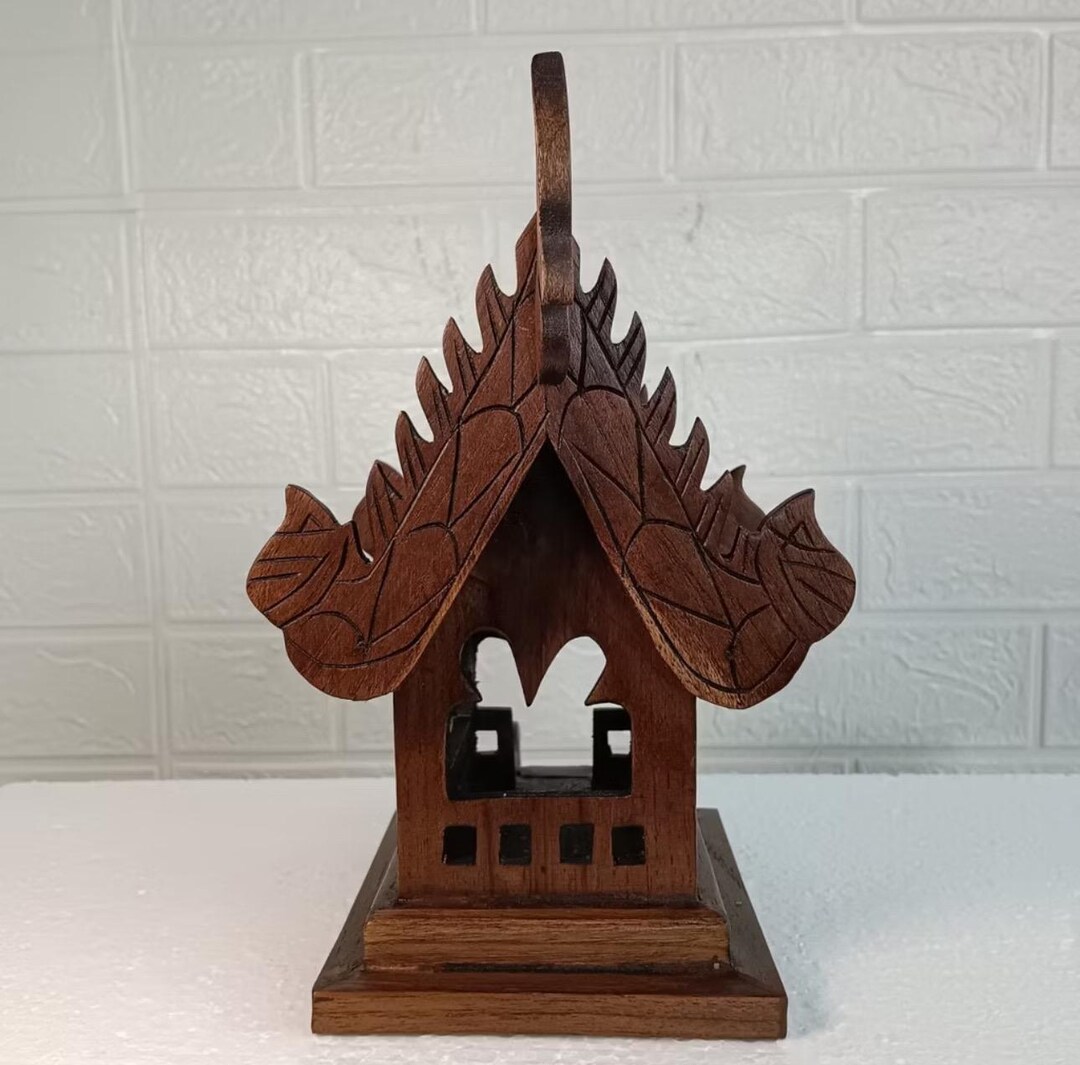 Traditional Thai Wooden Spirit House Handmade From Thailand - Etsy