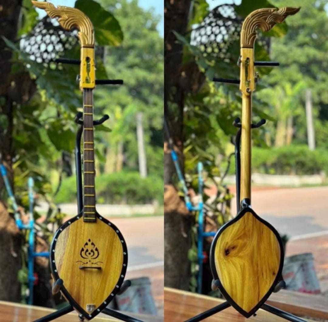 Traditional Isaan Lao Thai Music Instrument Antique Ubon Style Phin ...