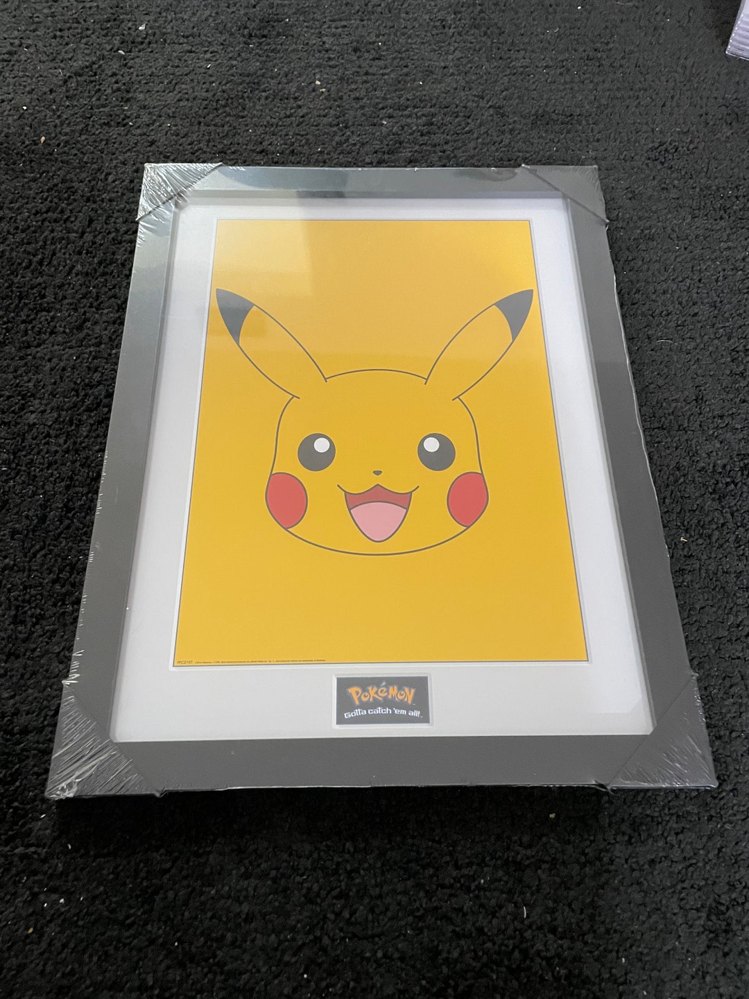 Official Pokémon Pikachu Framed Portrait Wall Art - Etsy