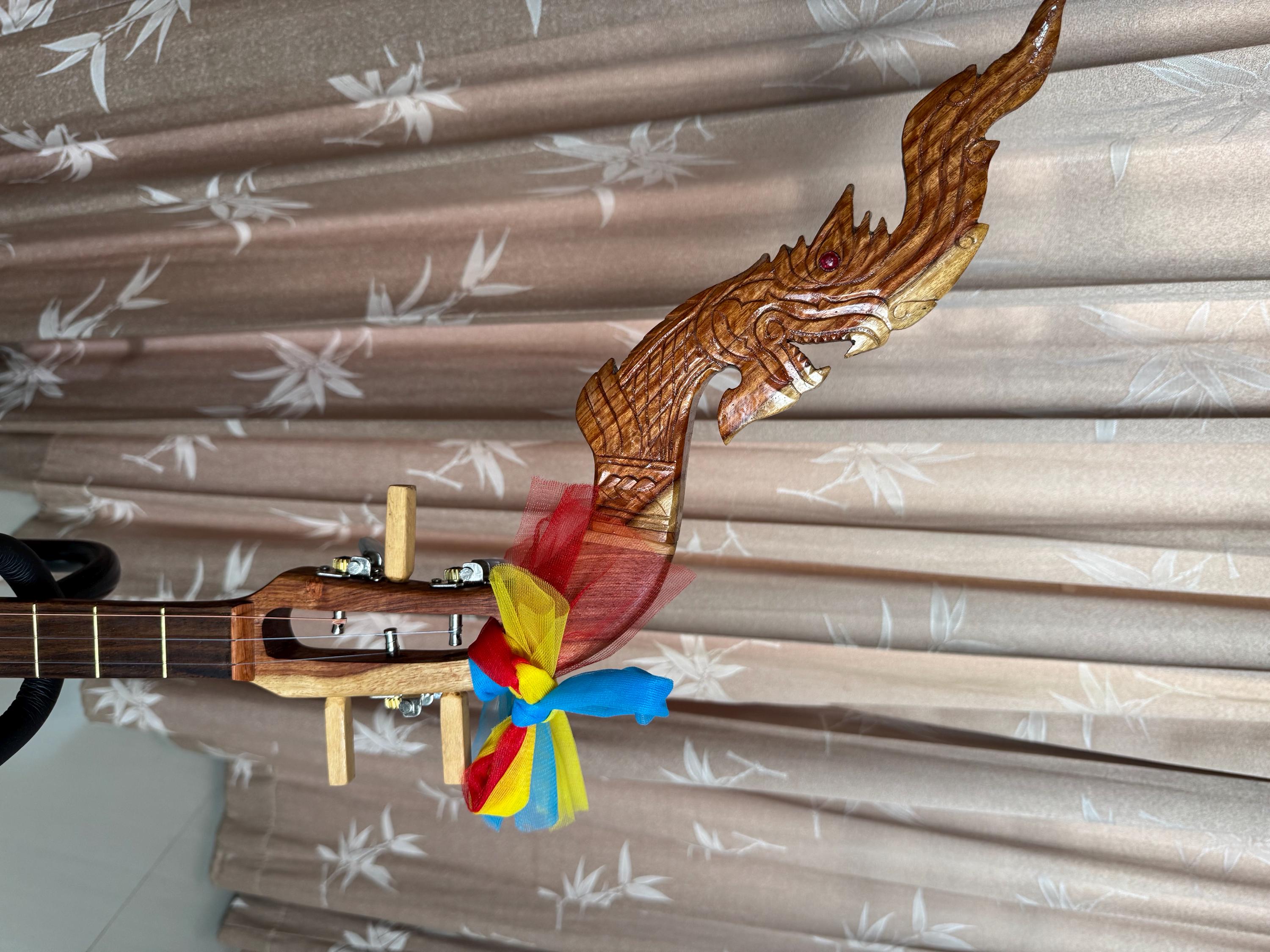 Traditional Isaan Lao Thai Music Instrument Phin Lute Guitar Acoustic ...