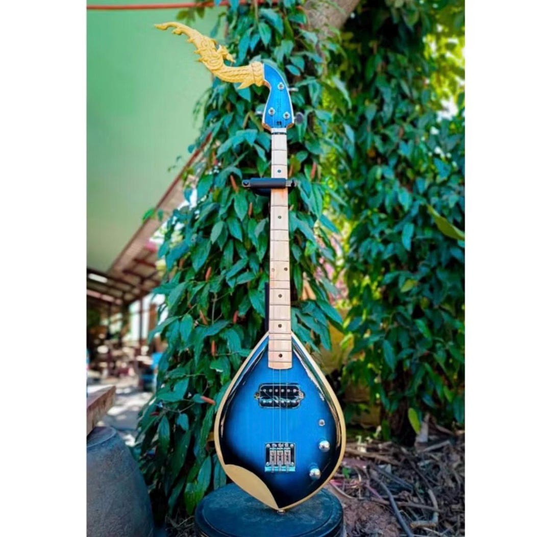 Traditional Isaan Lao Thai Music Instrument Electric Phin Harp Lute ...