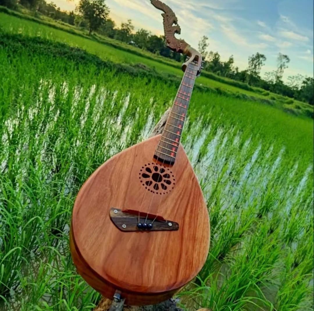 Traditional Isaan Lao Thai Music Instrument Phin Harp Lute Guitar ...