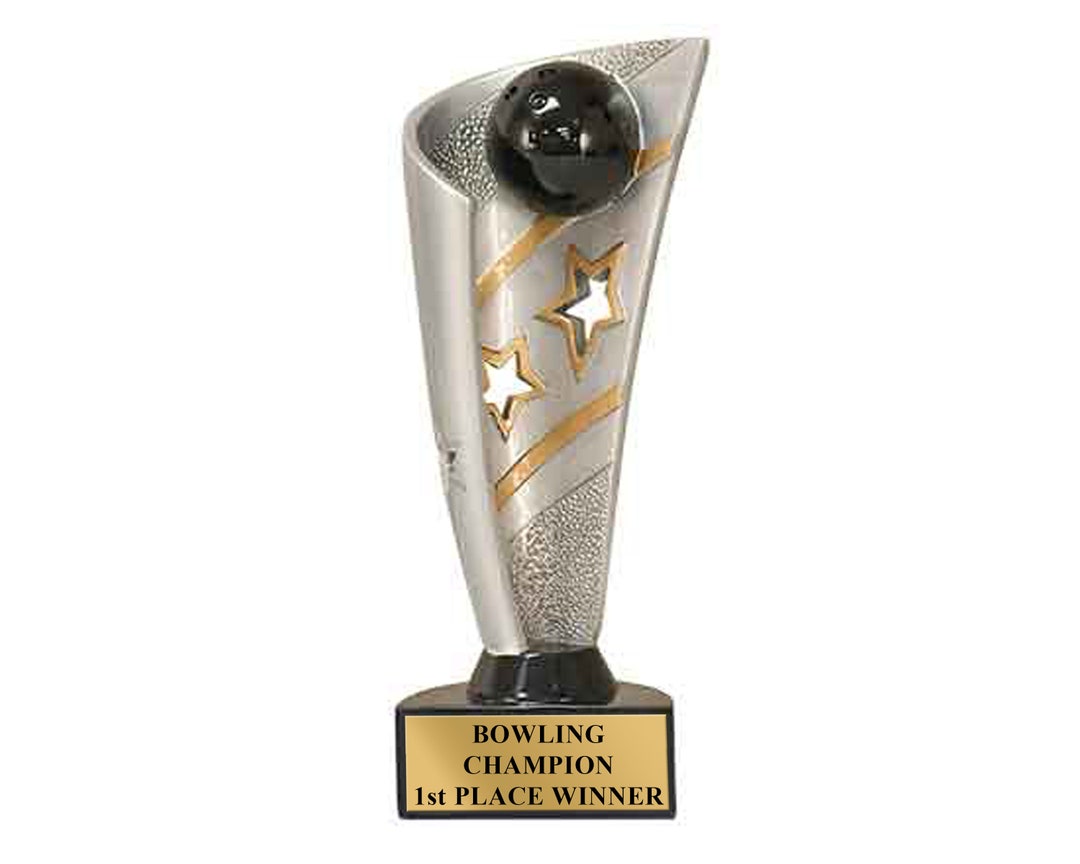 Bowling Banner Resin Award Bowling Trophy Resin Customized Sports Award ...