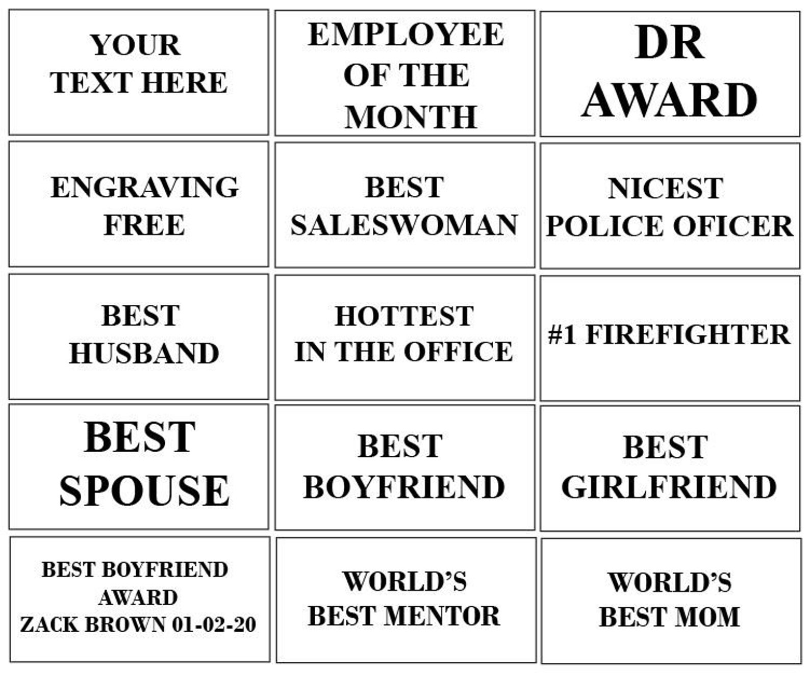 Personalized Trophy Award, Best Salesman Award, Best Saleswoman Award ...