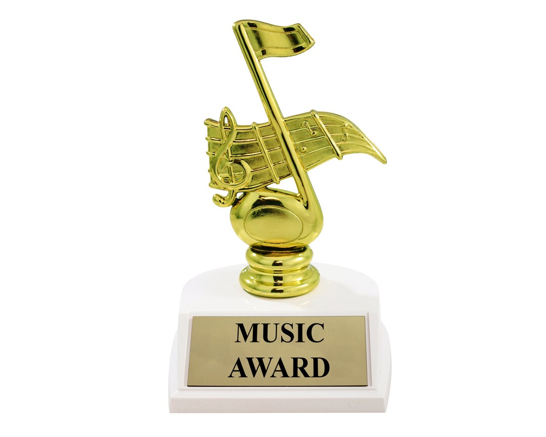Music Note Trophy With Custom Text | Engraving Music Trophy | Elegant ...