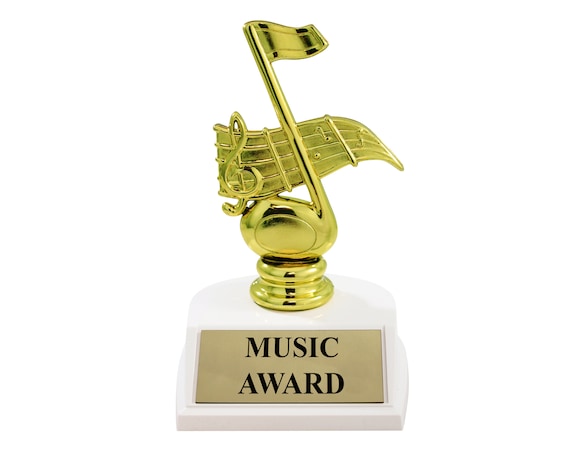 Music Note Trophy With Custom Text Engraving Music Trophy | Etsy