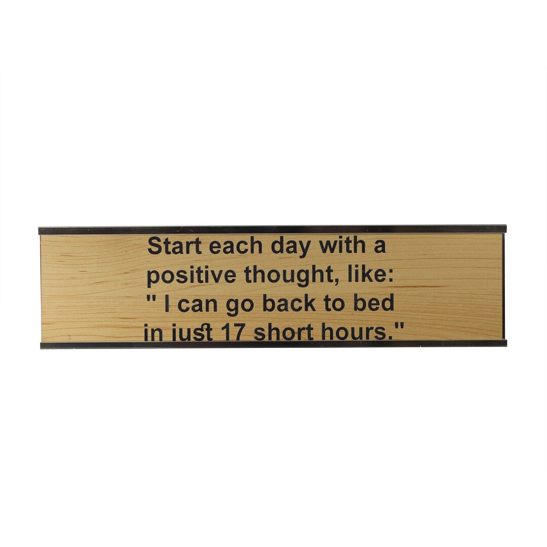Motivational Desk Name Plate, Gift for Coworkers, Funny Boss Gift, Desk ...