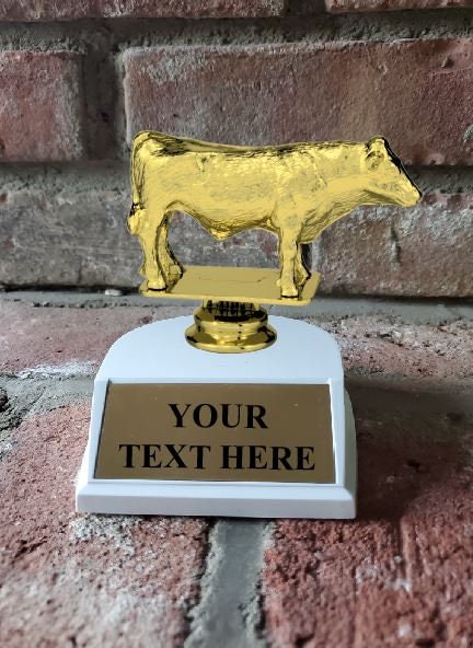 Collectibles Trophies & Awards Farmers award Custom Bull Trophy Dairy ...