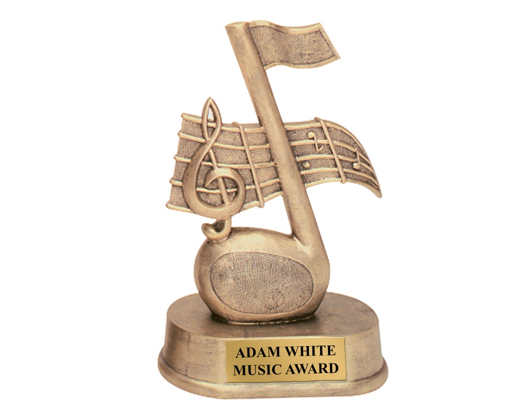 Music Note Resin Award Trophy Musician Gold Resin Customized Musical ...