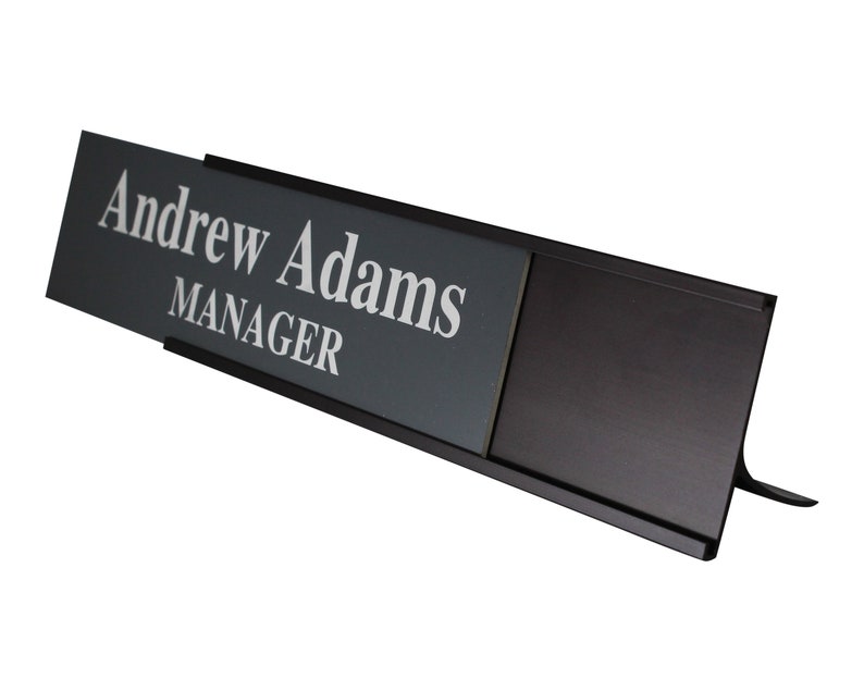 Desk Name Plate Manager Name Plate Personalized Aluminum | Etsy