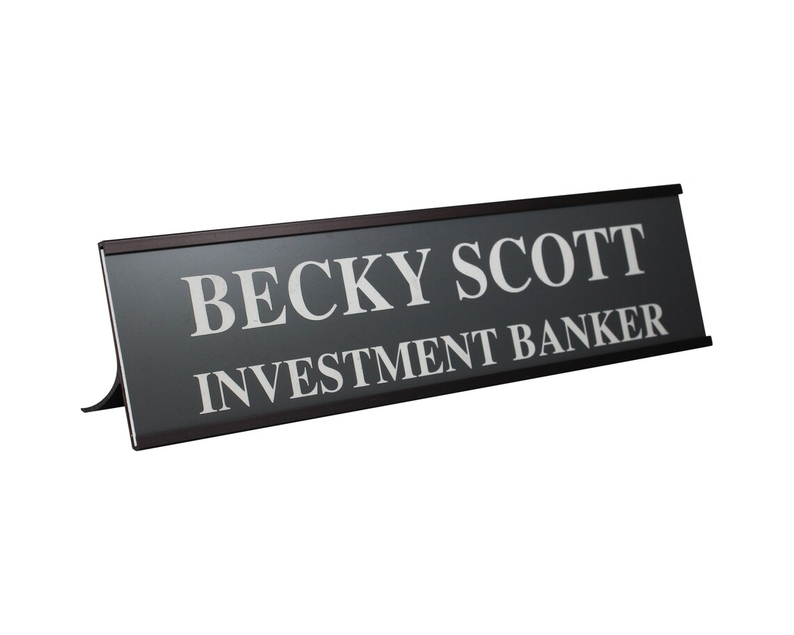 Desk Name Plate, Manager Name Plate, Personalized Aluminum Name Plate ...