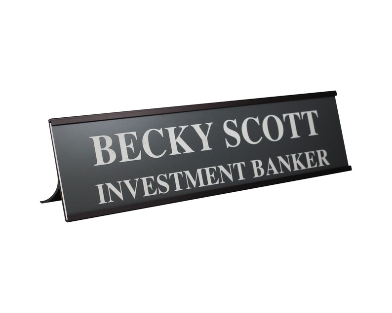 Desk Name Plate Manager Name Plate Personalized Aluminum | Etsy