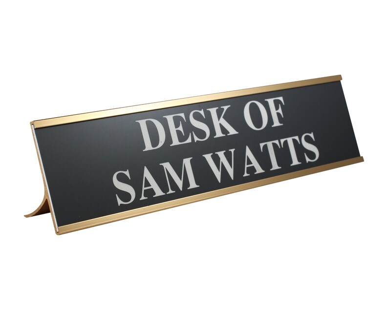 Desk Name Plate, Manager Name Plate, Personalized Aluminum Name Plate ...