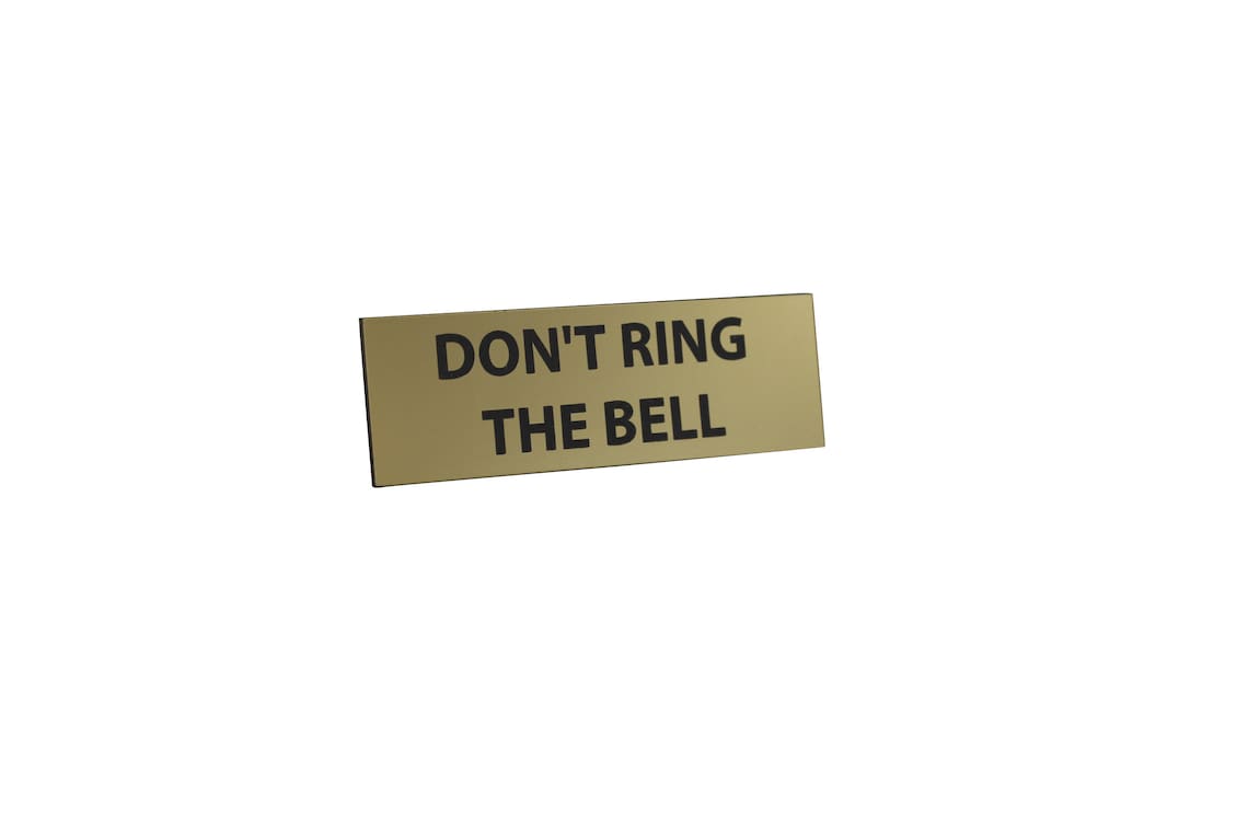 Ring Bell and Dont Ring the Bell Plates Set Ring Bell Sign | Etsy