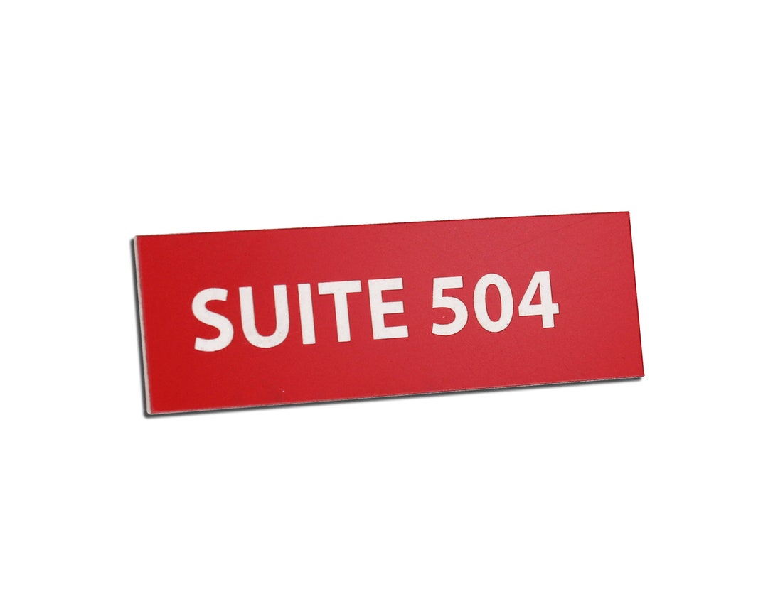 Customized Plastic Suite Number Signs | Adhesive Door Plate | Unit ...