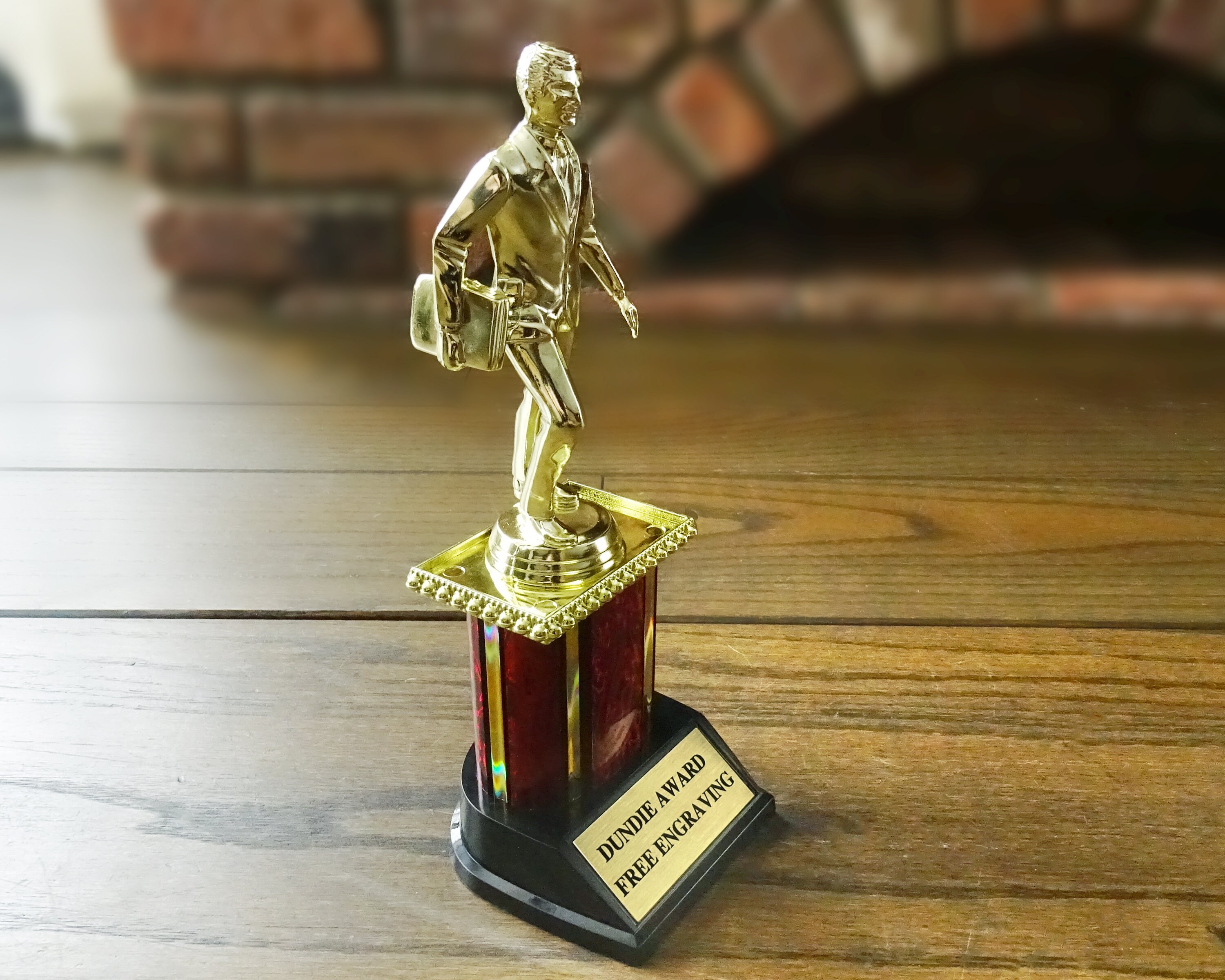 Dundie Award Custom Trophy on Red Column - Etsy