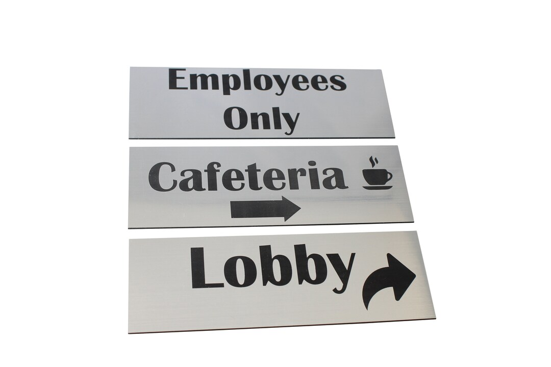 Engraved Sign, Employee Only, 2x8 Sign, Business Sign, Home Office Sign ...